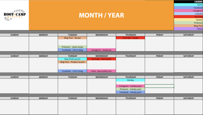 Content Calendar Template That Actually Works - Boot Camp Digital